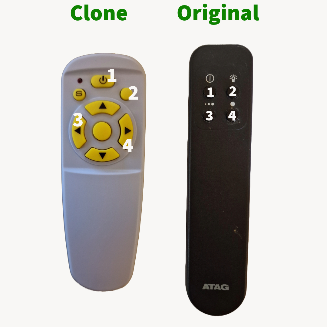ATAG Extractor Fan Replacement Clone Remote Control | Remote Shop