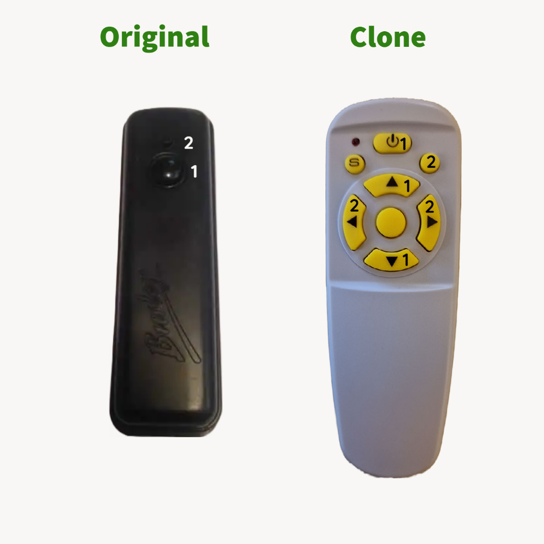 Burley Two Button Fireplace Clone Remote Control (Black Version ...