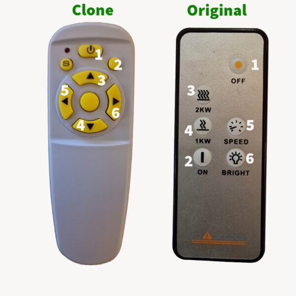 Gazco (6 Button Silver Fronted) Replacement Clone Remote Control | Remote Shop