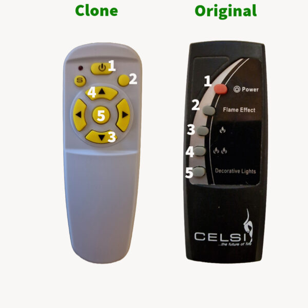 Celsi Heater 5 Button Clone Remote Control | Remote Shop