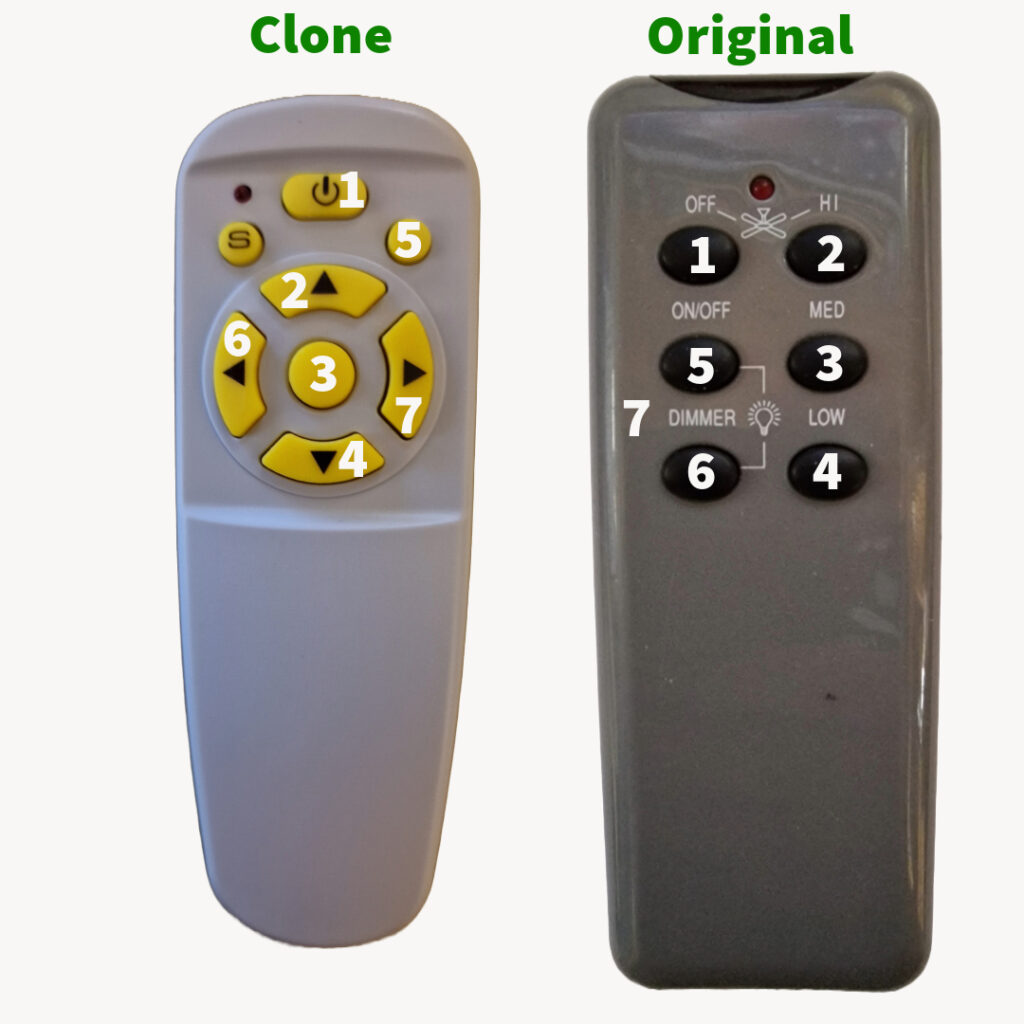 Ceiling Fan – Light Clone Remote Control | Remote Shop