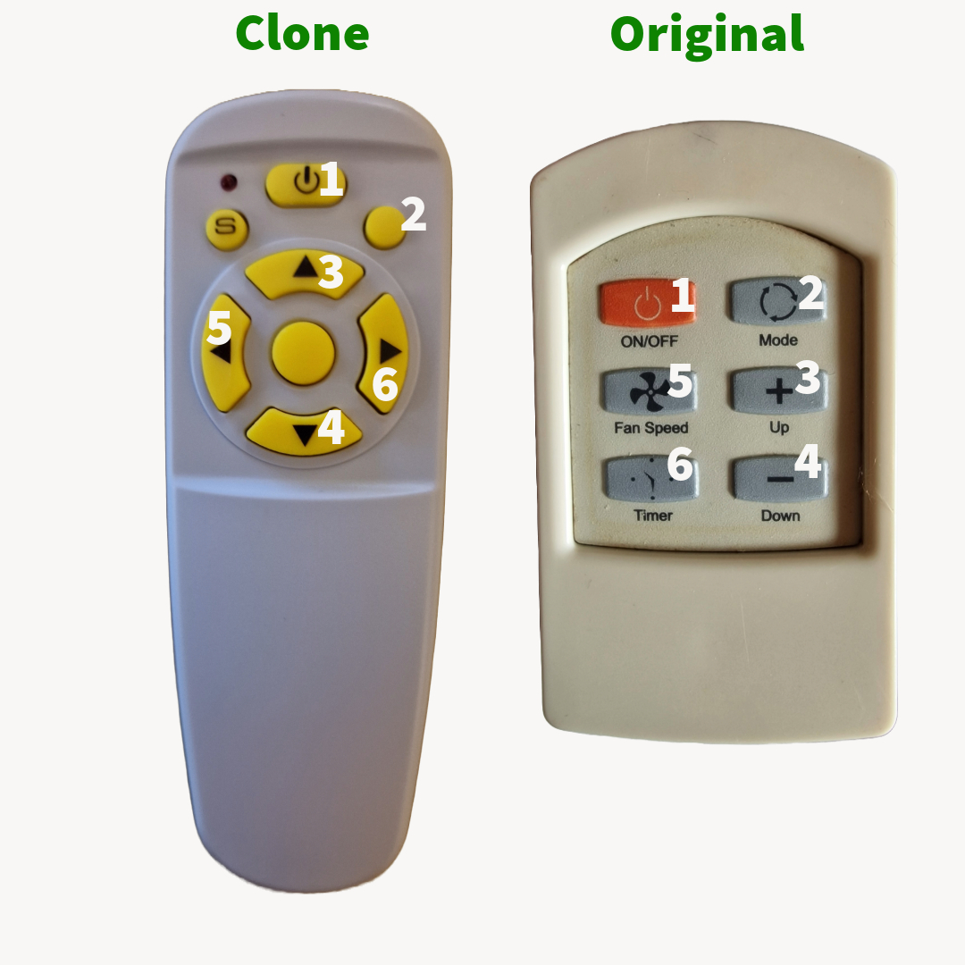 B&Q (Blyss) Air Conditioner Clone Remote Control