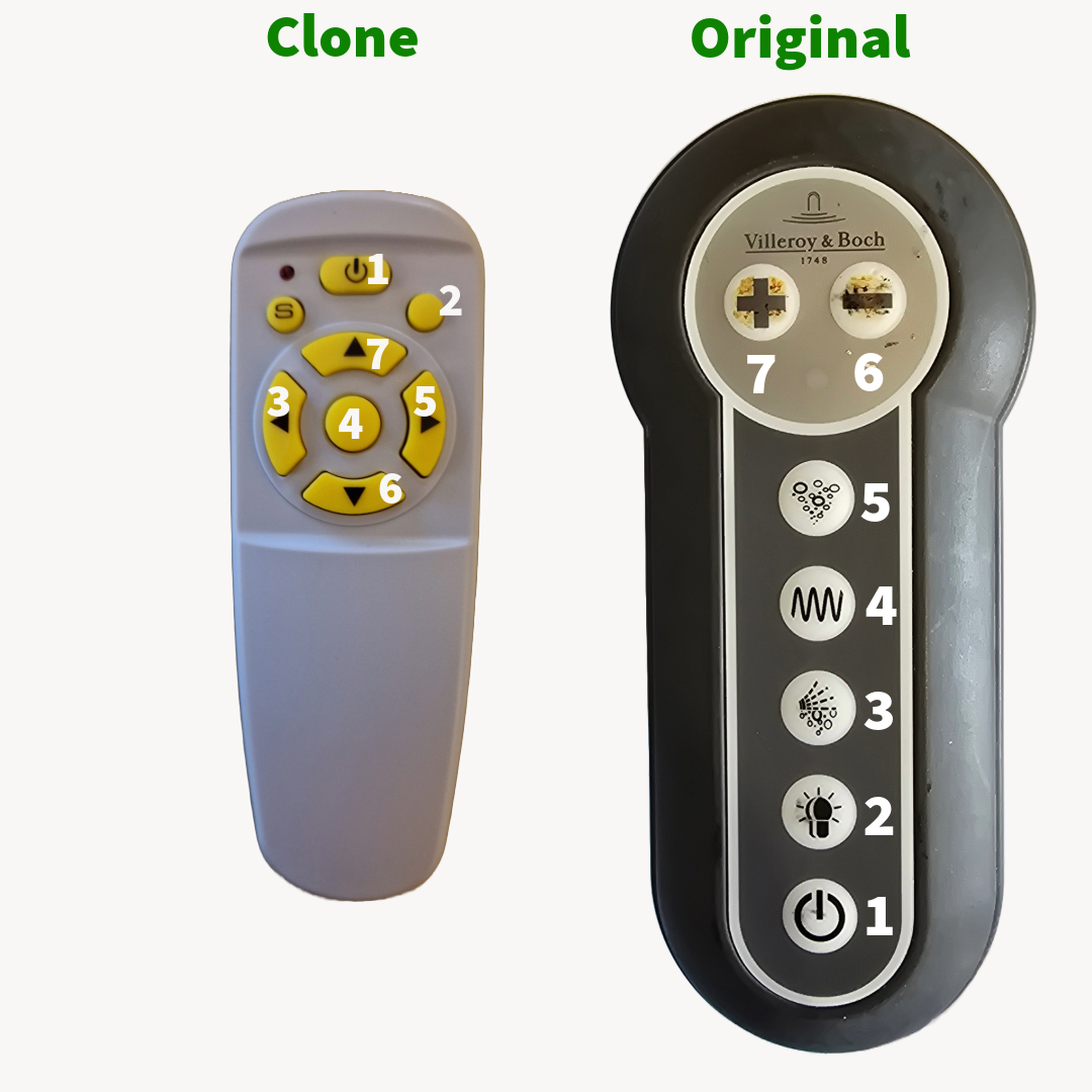 Villeroy & Boch Replacement Clone Remote Control -RemoteShop