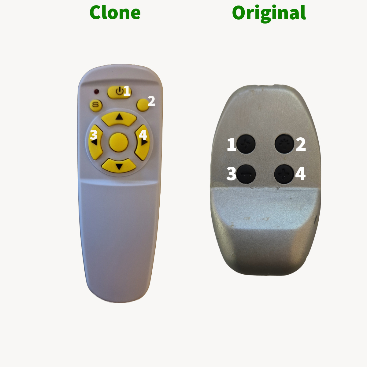 Max Fire ceiling Inox 1320 Replacement Clone Remote Control